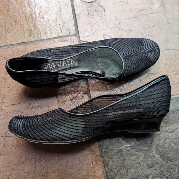 Vintage | Shoes | Vintage Low Wedge Shoes Italian Sheer Mesh 7 | Poshmark